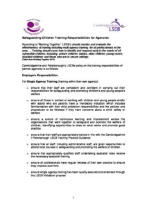 Safeguarding Children Responsibilities for Agencies | Cambridgeshire ...