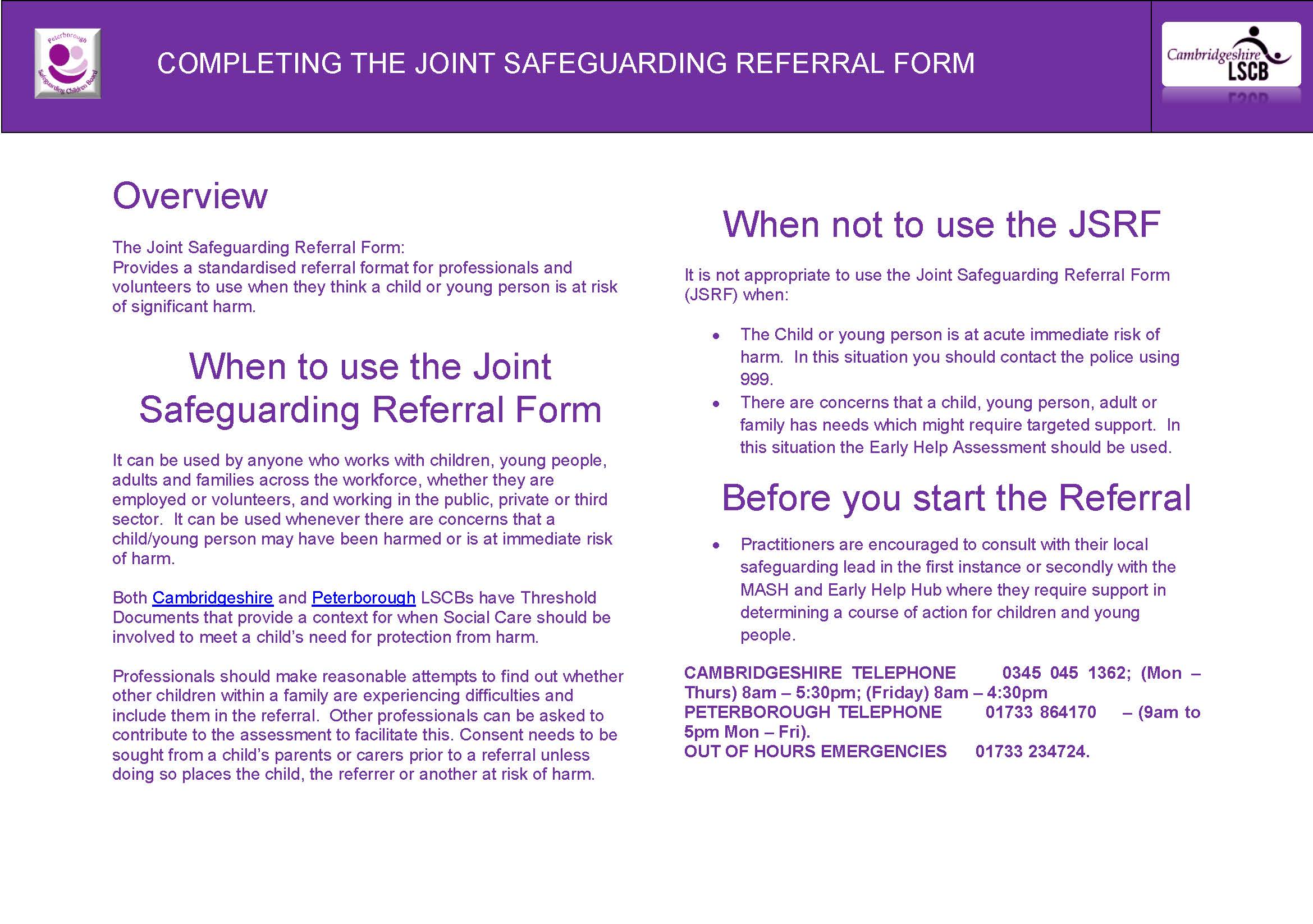 Joint Referral Leaflet 170327 | Cambridgeshire and Peterborough ... Joint Referral Leaflet 170327 | Cambridgeshire and Peterborough ...
