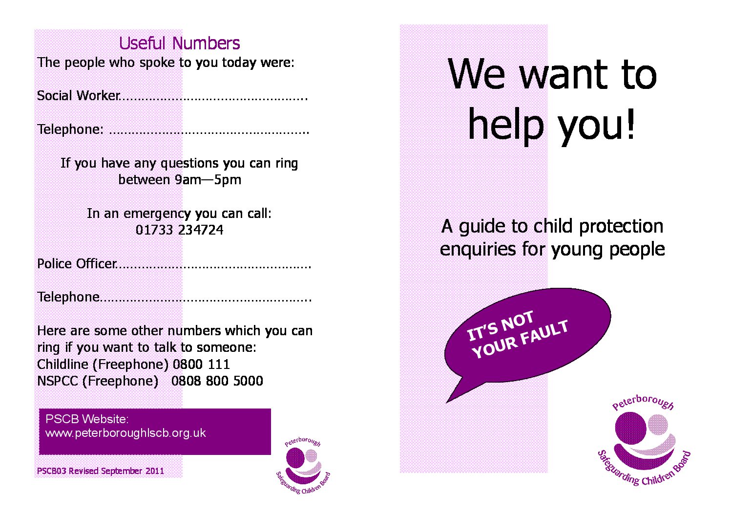 Child Protection Enquiries Guide for Young People | Cambridgeshire and ...