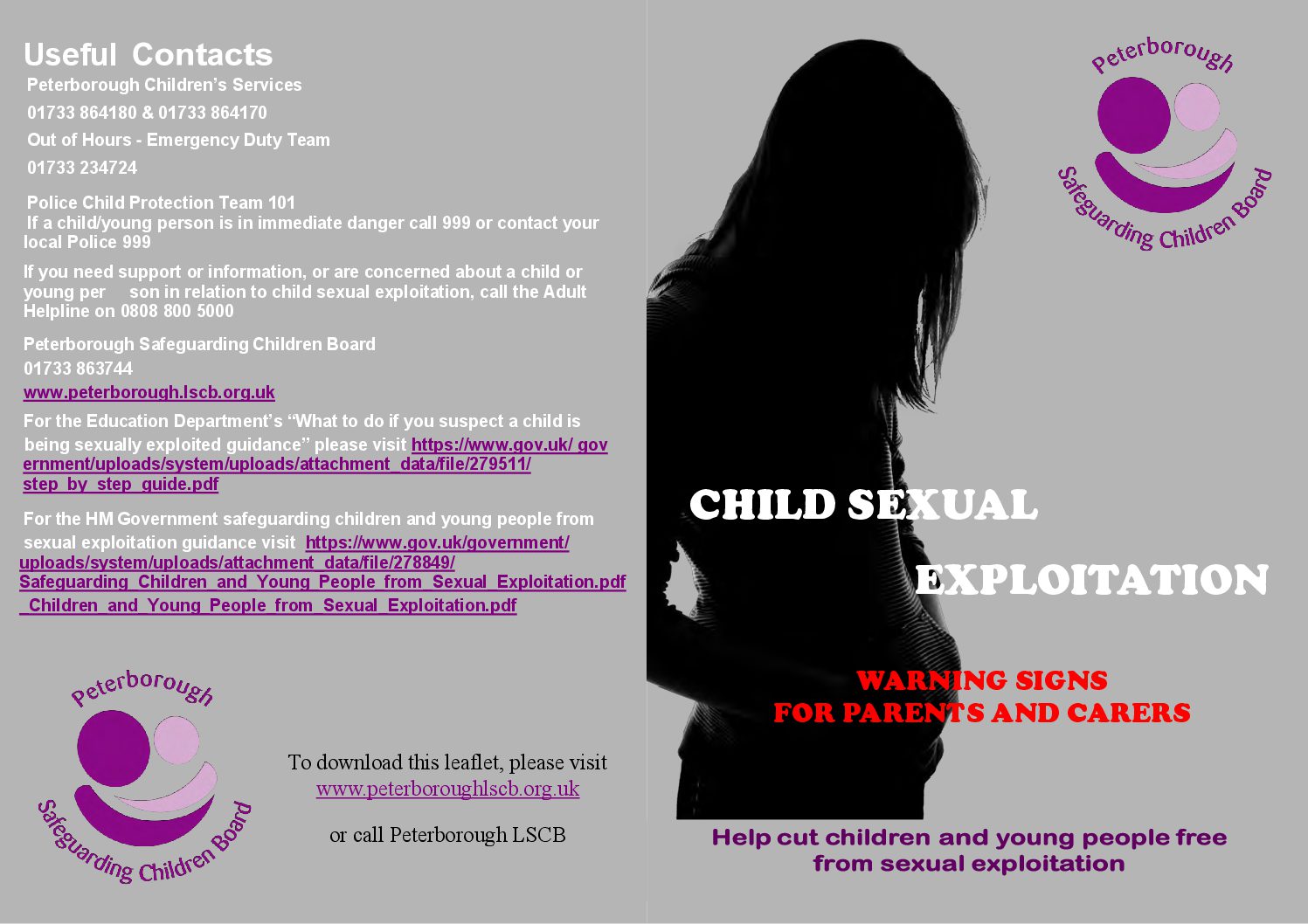 CSE Leafet for Parents and Carers | Cambridgeshire and Peterborough ...