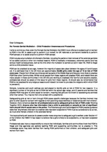 Professionals Letter | Cambridgeshire and Peterborough Safeguarding ...
