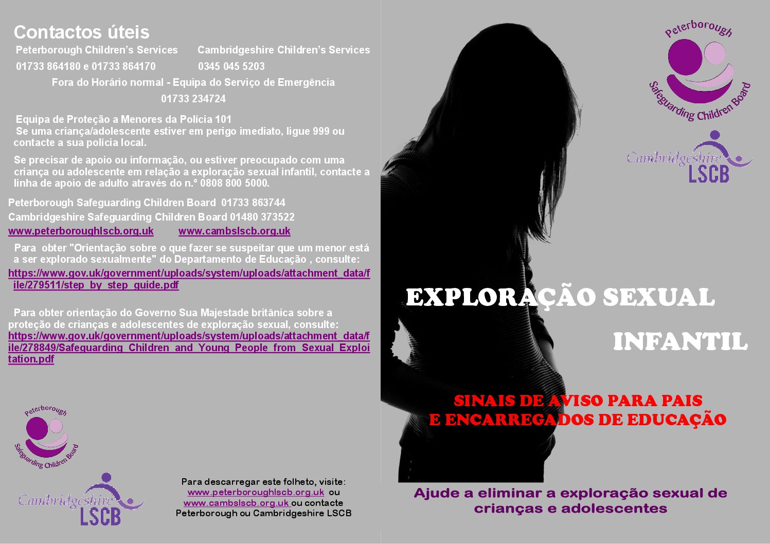 CSE Warning Signs Leafet for Parents and Carers (Portuguese ...