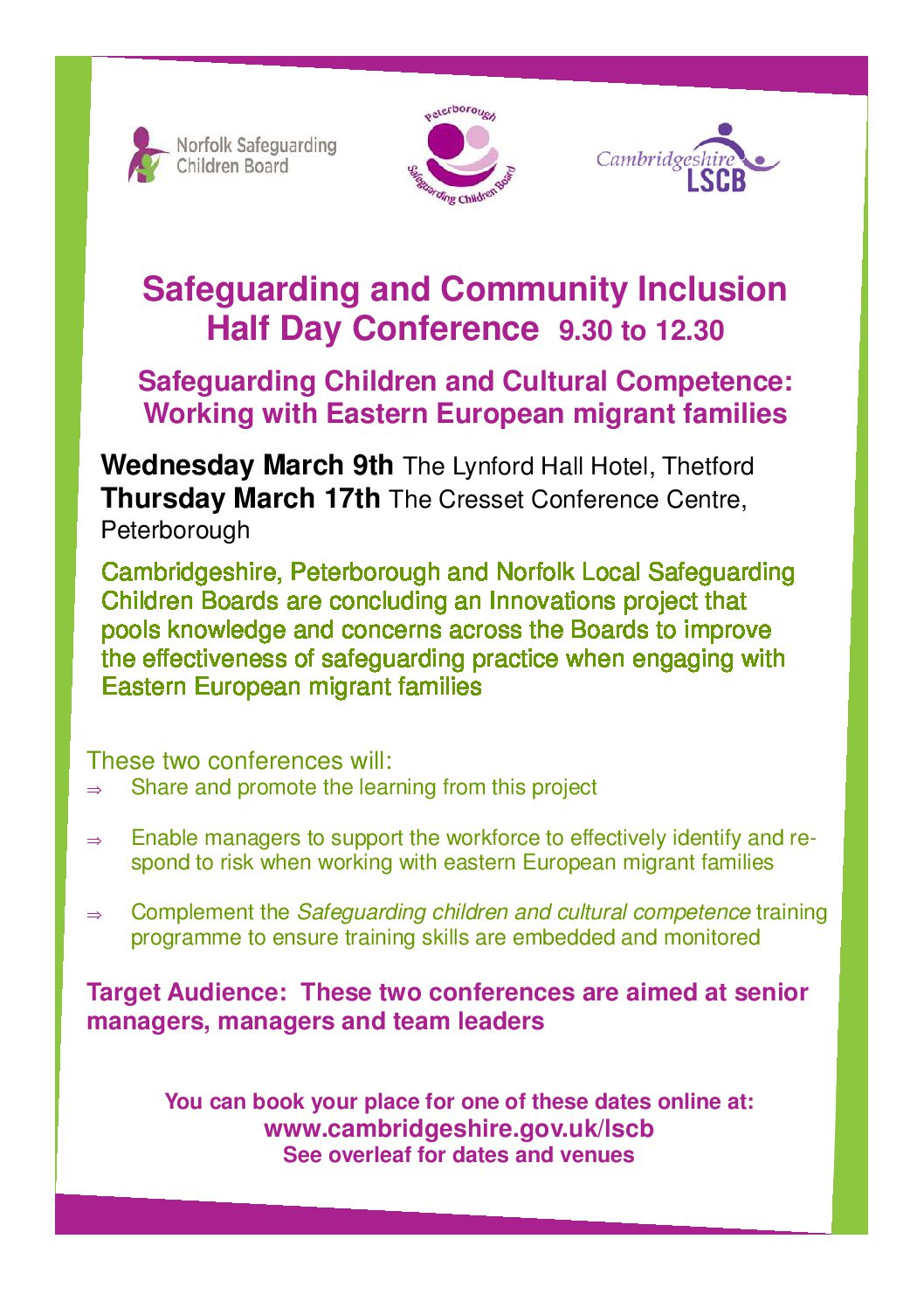 Innovations project conference flyer v2 | Cambridgeshire and ...