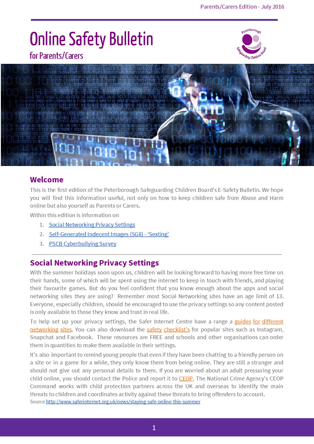 Online Safety Bulletin – parentscarers – July 2016 | Cambridgeshire and ...