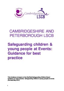 Safeguarding children and young people at events | Cambridgeshire and ...