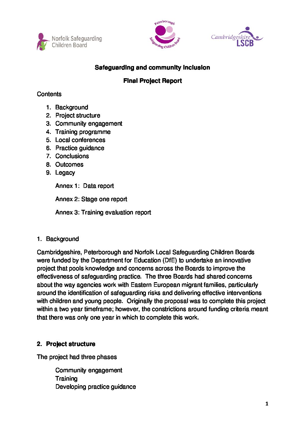 Final Report Innovations Project | Cambridgeshire and Peterborough ...