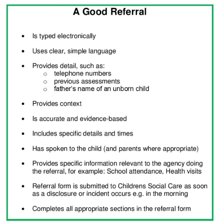 Good referral | Cambridgeshire and Peterborough Safeguarding ...