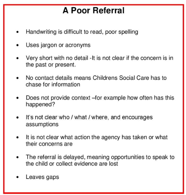 Poor Referral | Cambridgeshire and Peterborough Safeguarding ... Poor Referral | Cambridgeshire and Peterborough Safeguarding ...
