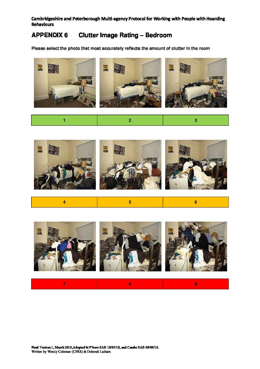 Appendix 6 Clutter Image Rating – Bedroom | Cambridgeshire and ...