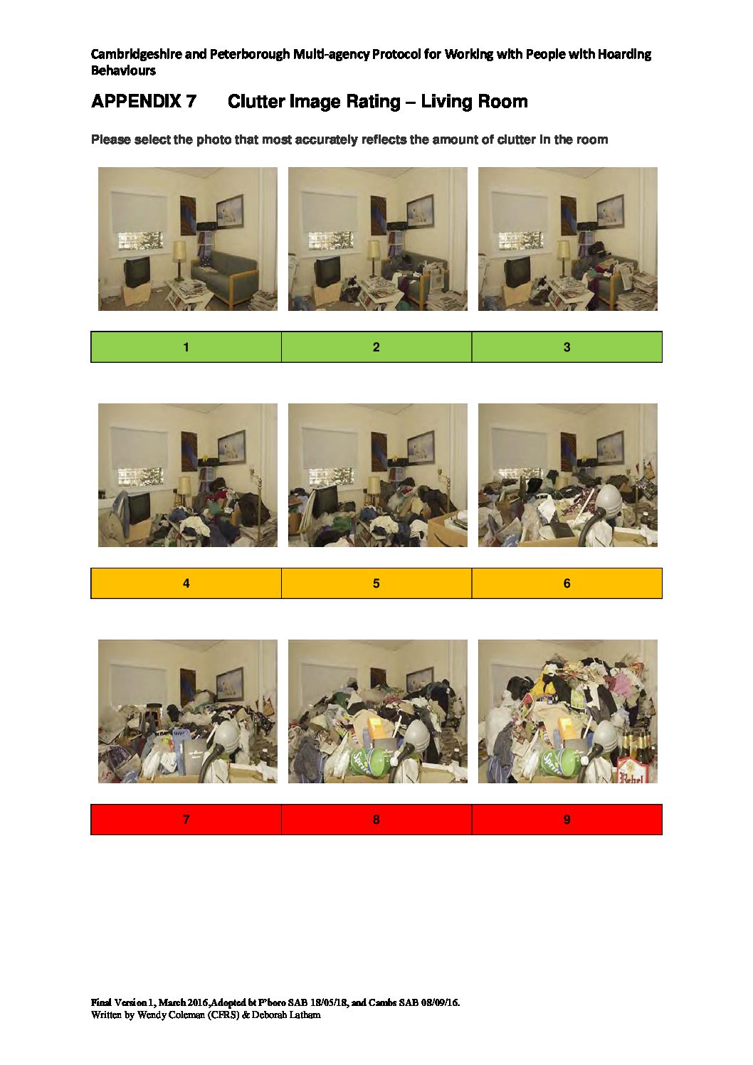 Appendix 7 Clutter Image Rating – Living Room | Cambridgeshire and ...