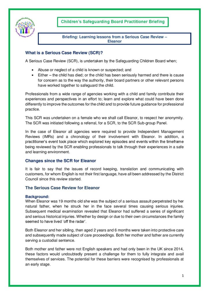 Child Safeguarding Practice Reviews | Cambridgeshire and Peterborough ...