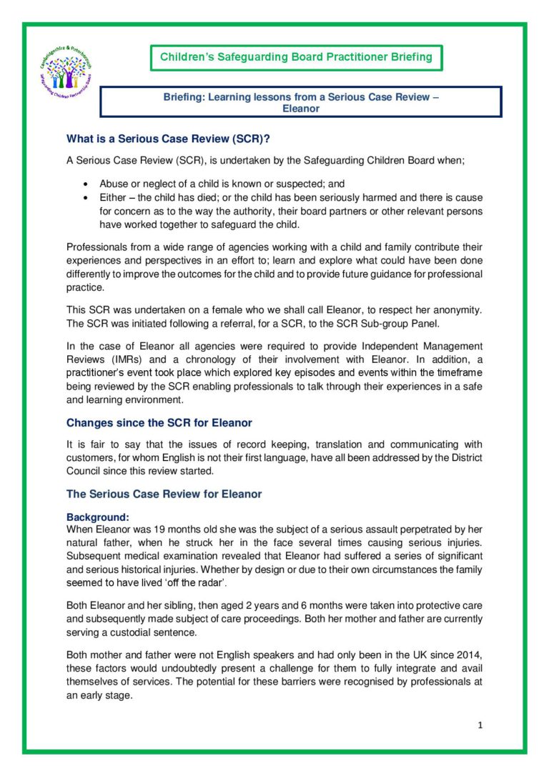 Child Safeguarding Practice Reviews | Cambridgeshire and Peterborough ...