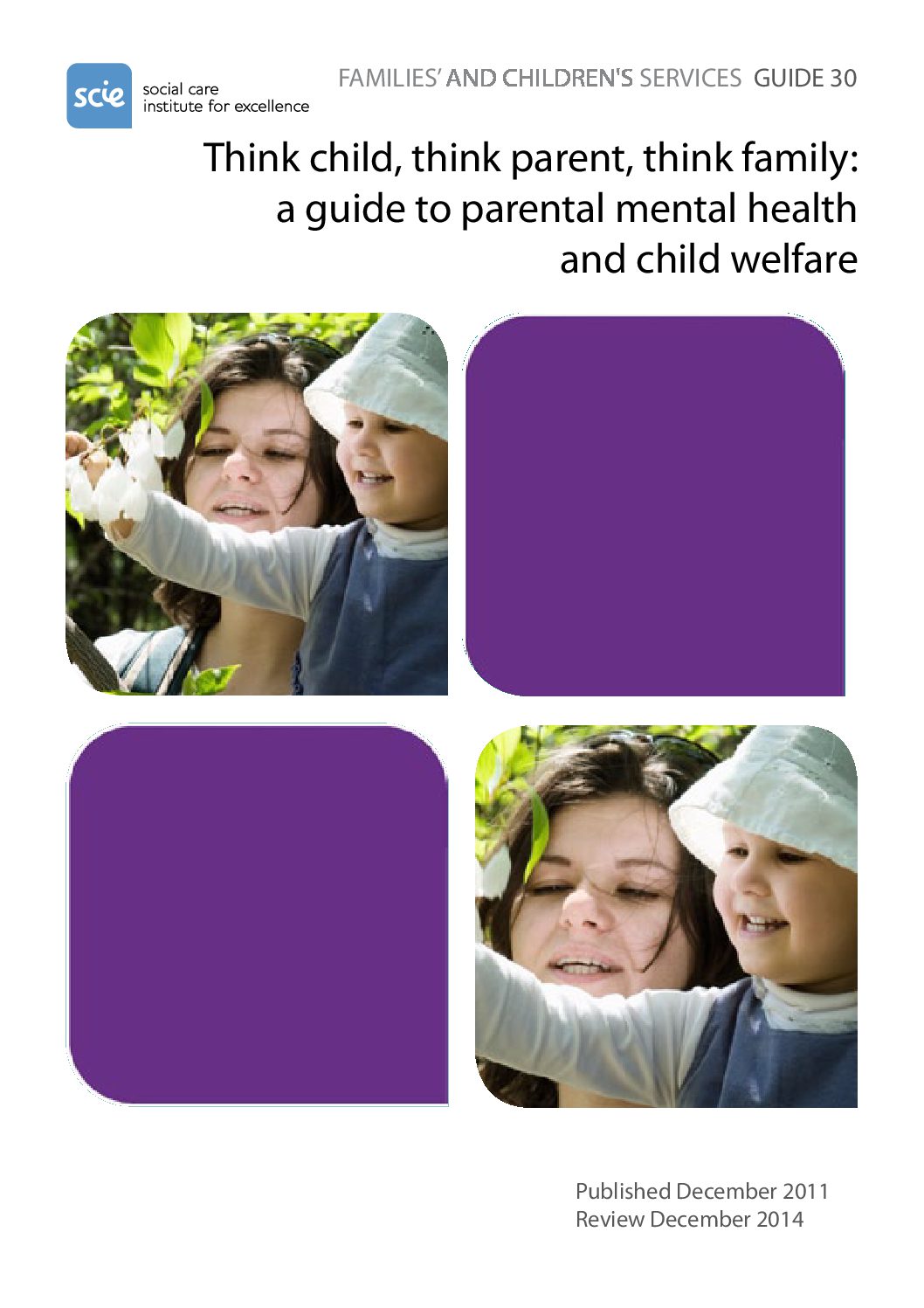 Social Care Institute For Excellence Guide 30 Think Child Think Parent