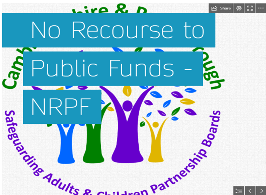 No Recourse to Public Funds | Cambridgeshire and Peterborough Safeguarding Partnership Board