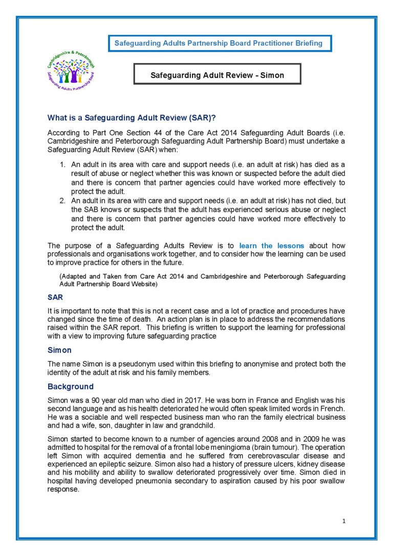 Child Safeguarding Practice Reviews | Cambridgeshire and Peterborough ...