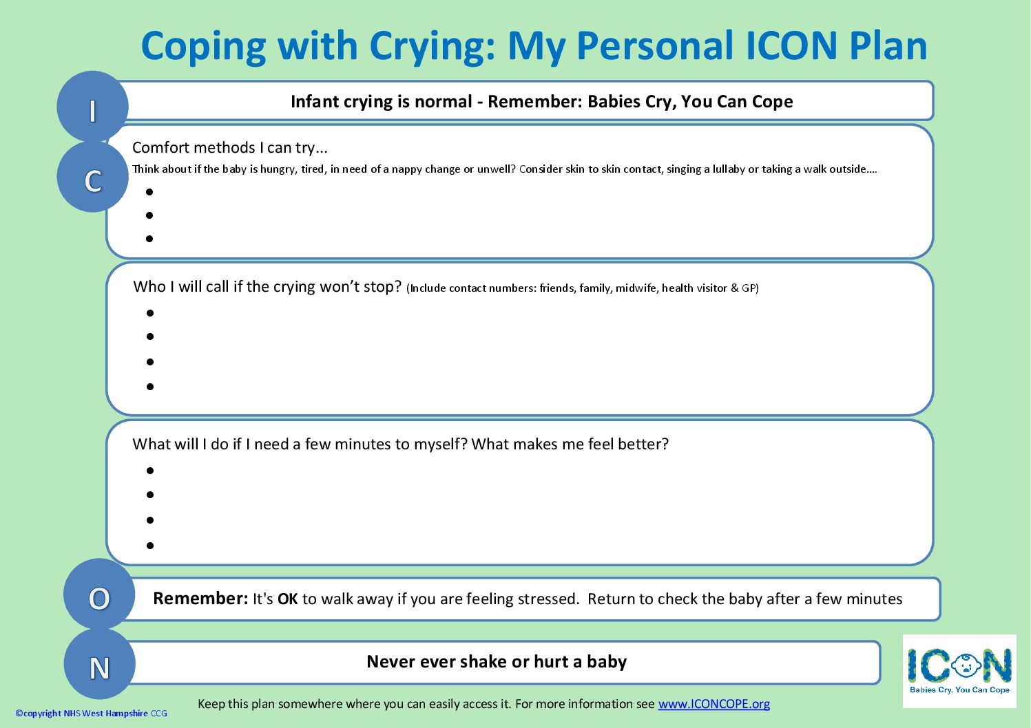 My Personal ICON plan | Cambridgeshire and Peterborough Safeguarding ...