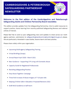 Newsletters | Cambridgeshire and Peterborough Safeguarding Partnership ...